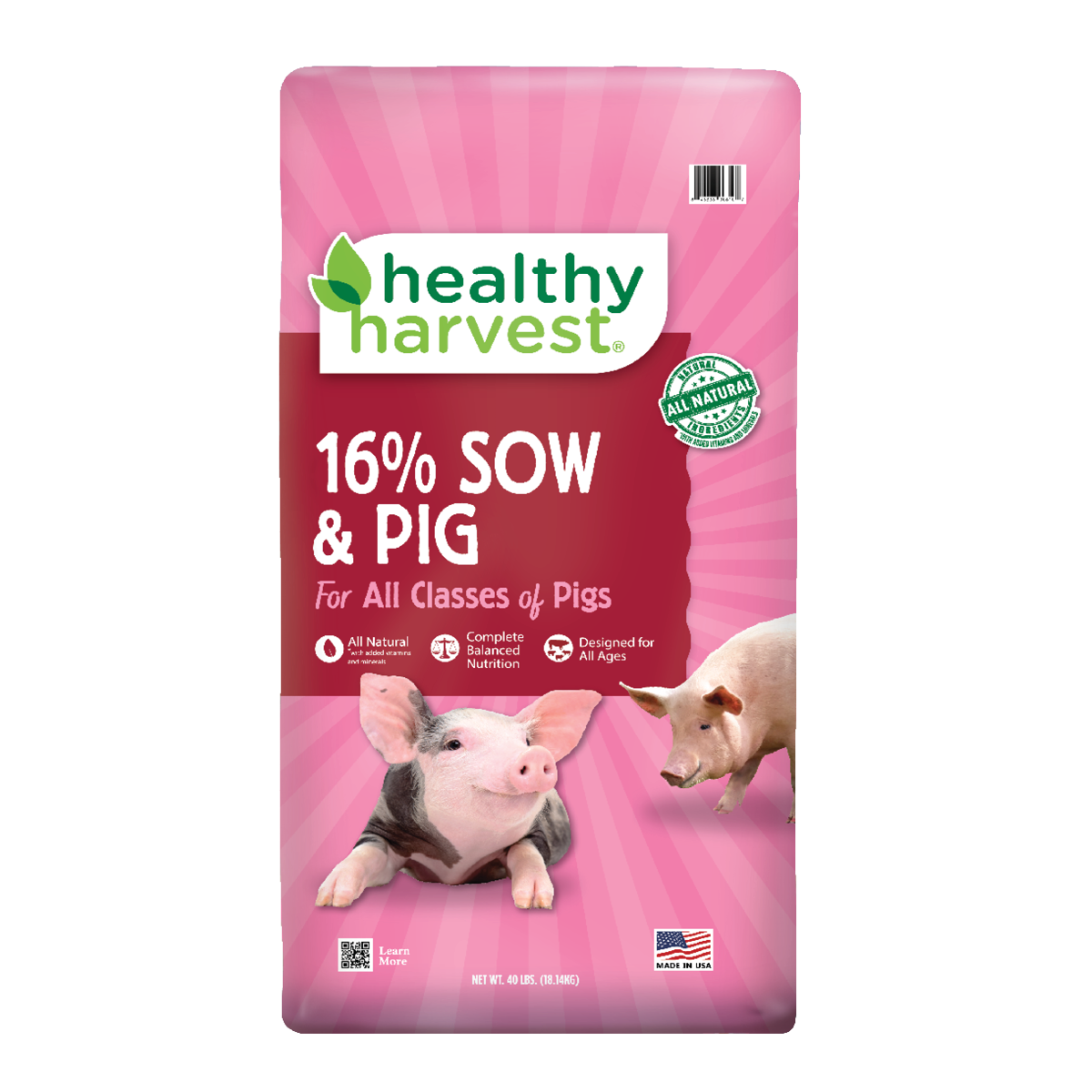 16% Sow & Pig 40 lb Bag | Compleet Feed for Sow & Pig | Healthy Harvest ...